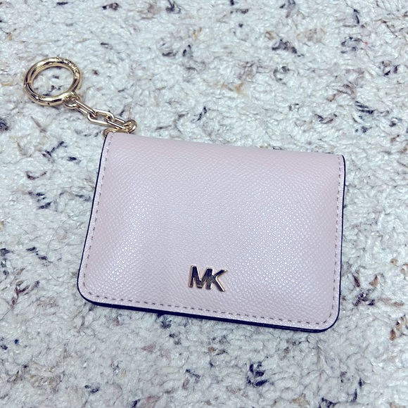 Michael Kors | Accessories | Michael Kors Crossgrain Pink Leather Key ...